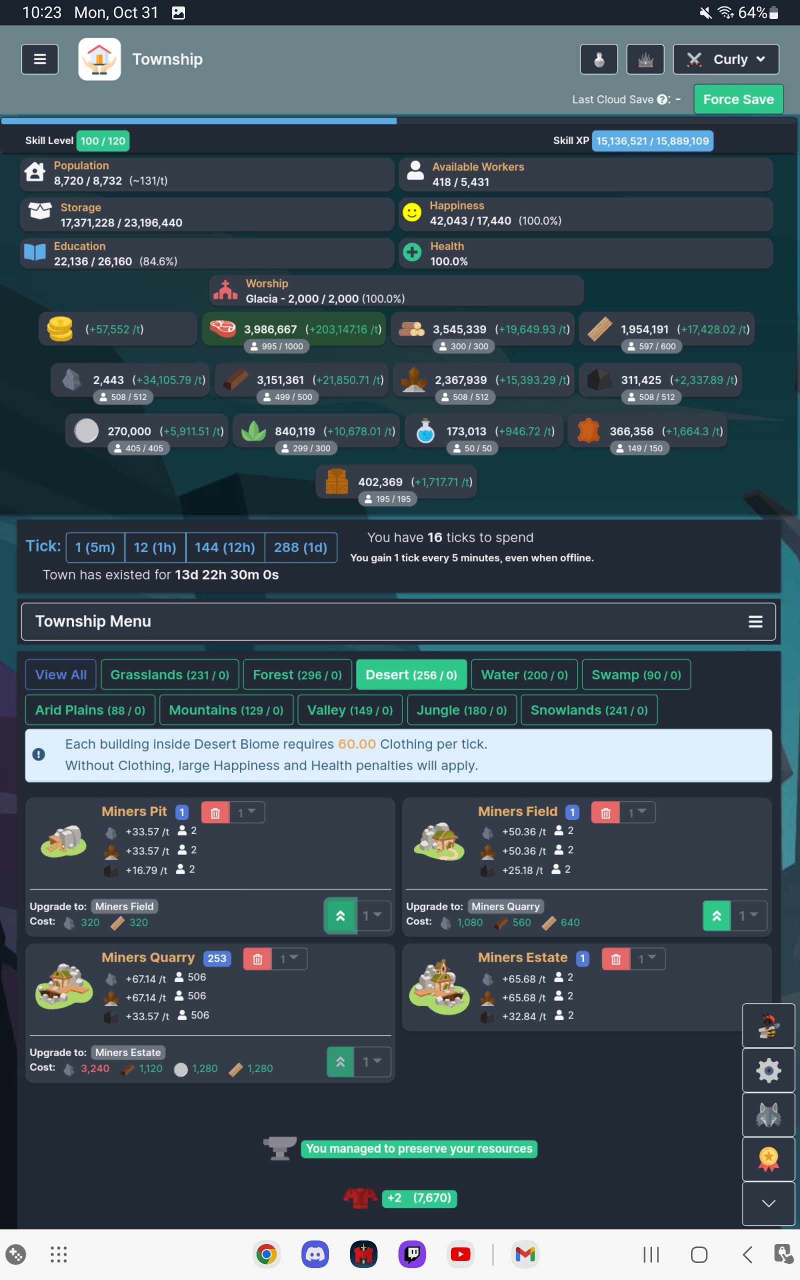 [Bug]: Lv 100 township Estate buildings worse · Issue #2870 · MelvorIdle/melvoridle.github.io ...