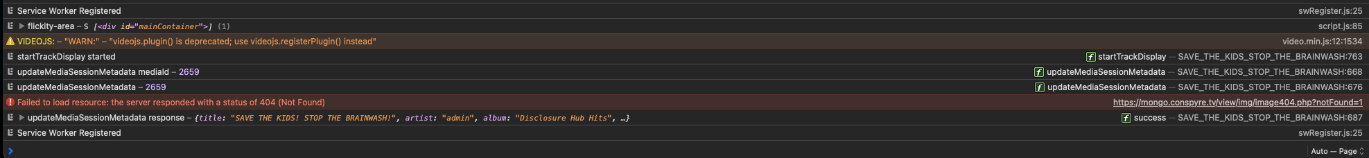 In Netflix mode, the player is broken - crashes - exception - stack trace - hopefully easy fix ...