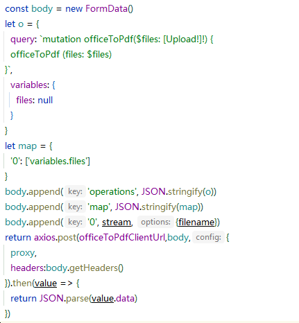 Axios post formdata to graphql genereate unnecessary charactors · Issue #487 · form-data/form ...