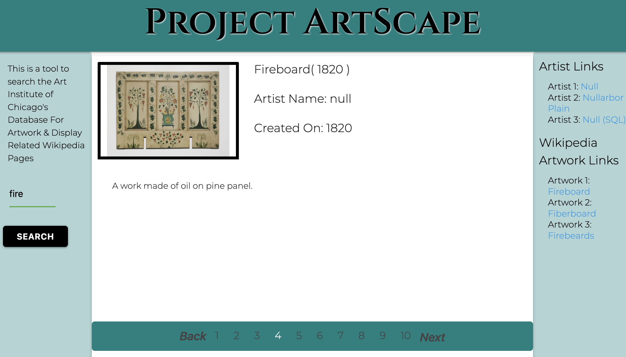 GitHub - hmccarthy1/Project-ArtScape: Website to search Art Institute of Technology by ...