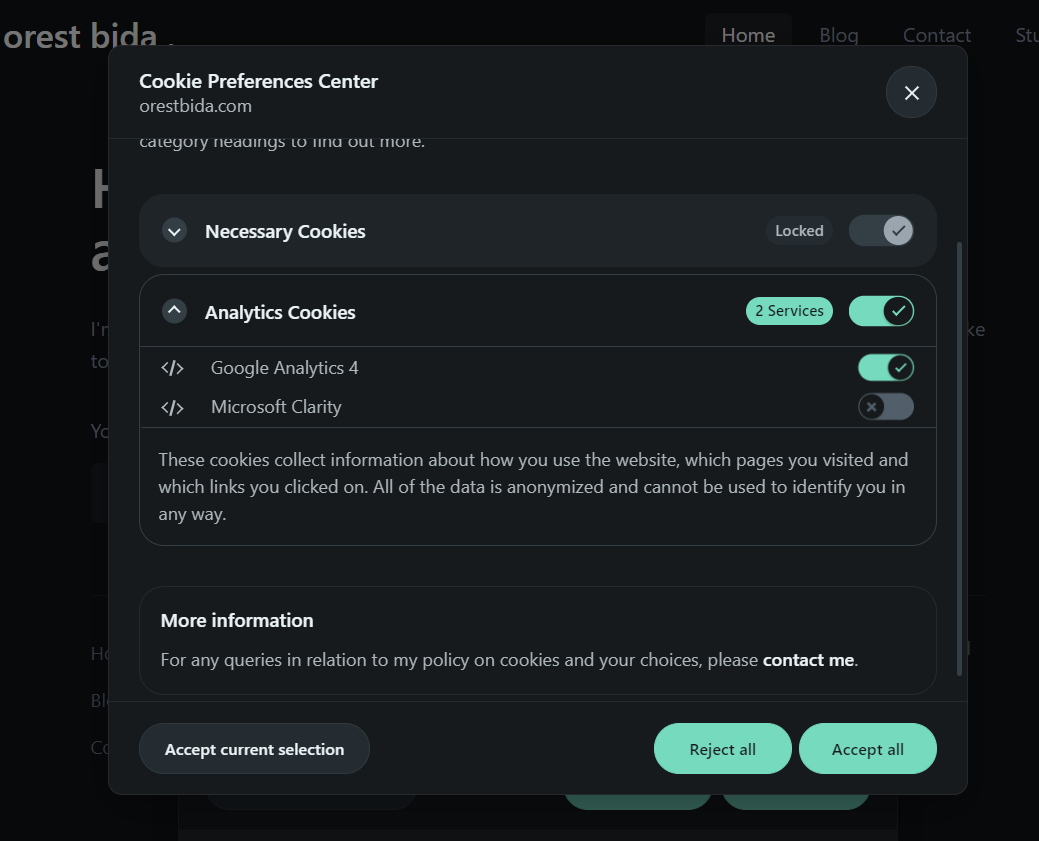 single activation for cookies/cat · Discussion #406 · orestbida/cookieconsent · GitHub