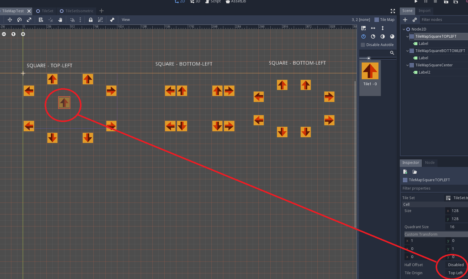 Tilemap origin BOTTOM_LEFT and CENTER displaces offset texture and I think it should not ...