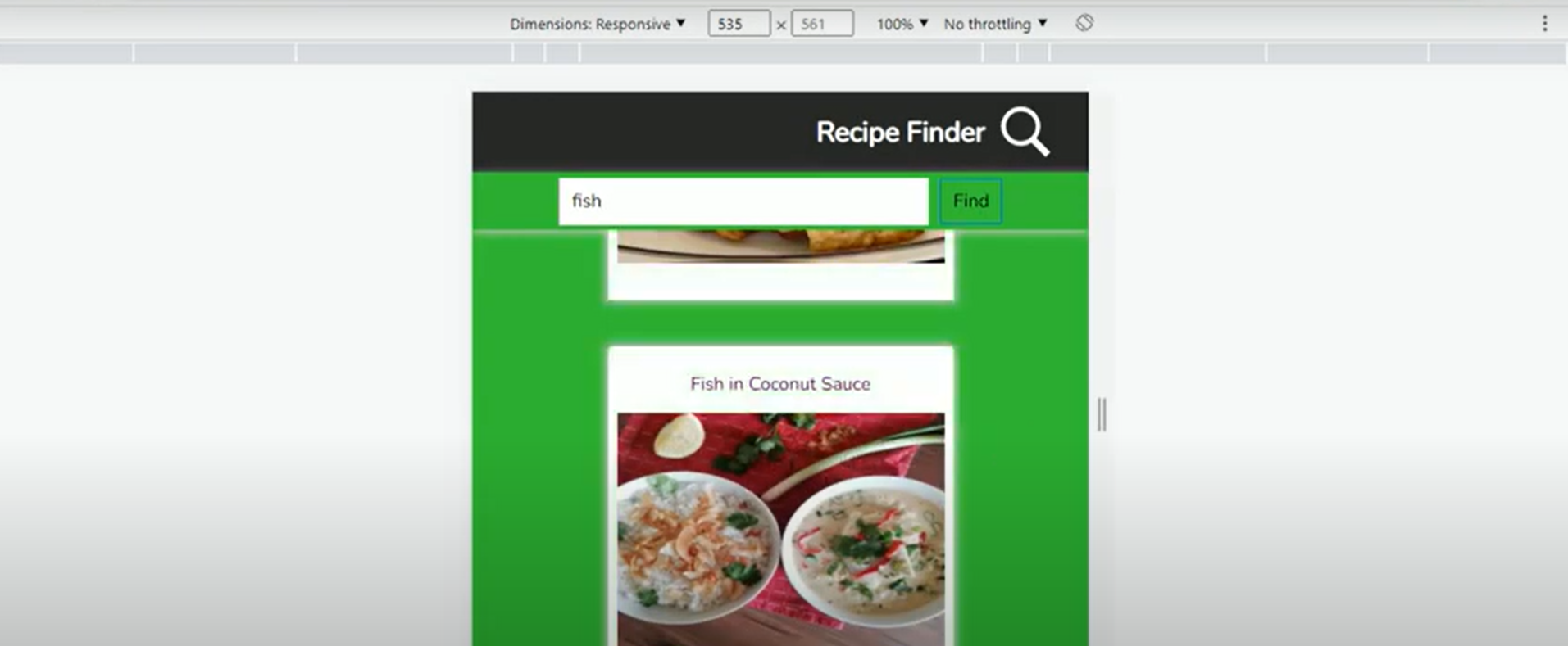 GitHub - Miruna-M/Recipe-Finder: food recipe finder application using ...