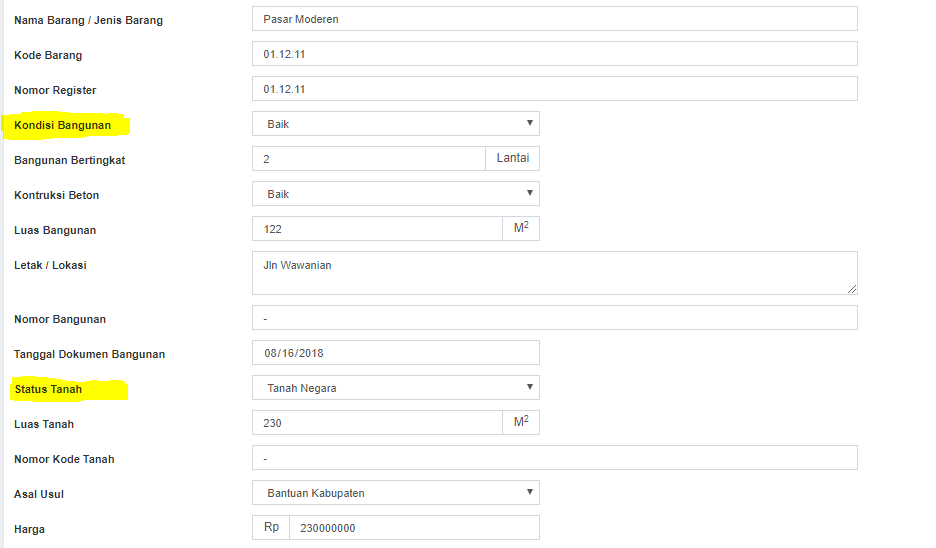 [Bug] Perbaikan untuk modul Inventaris Gedung dan Bangunan · Issue ...