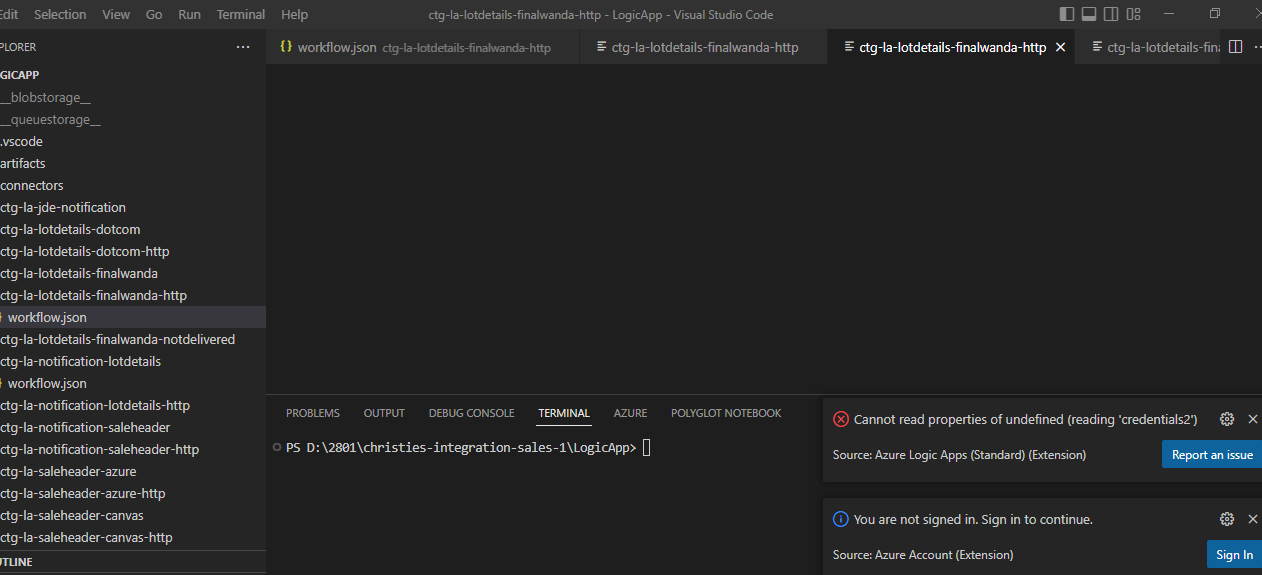 Cannot Read Properties Of Undefined Reading Credentials2 · Issue 695 · Azurelogicapps · Github