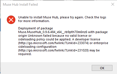 [MU4 Issue] Muse Hub won't install on Windows · Issue #14233 · musescore/MuseScore · GitHub