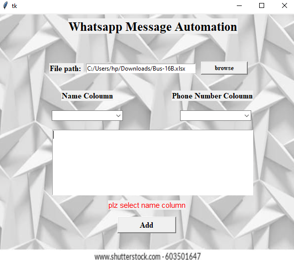 Github Abhishek12234whatsappmessageautomationappusingpython
