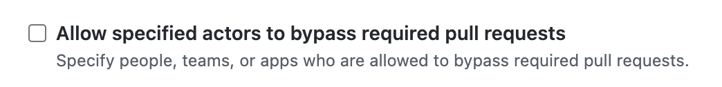 Add option to allow specified actors to bypass required pull requests · Issue #676 · repository ...