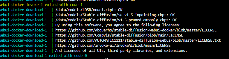 exit with code 1 while trying to stand Invoke AI · Issue #539 · AbdBarho/stable-diffusion-webui ...