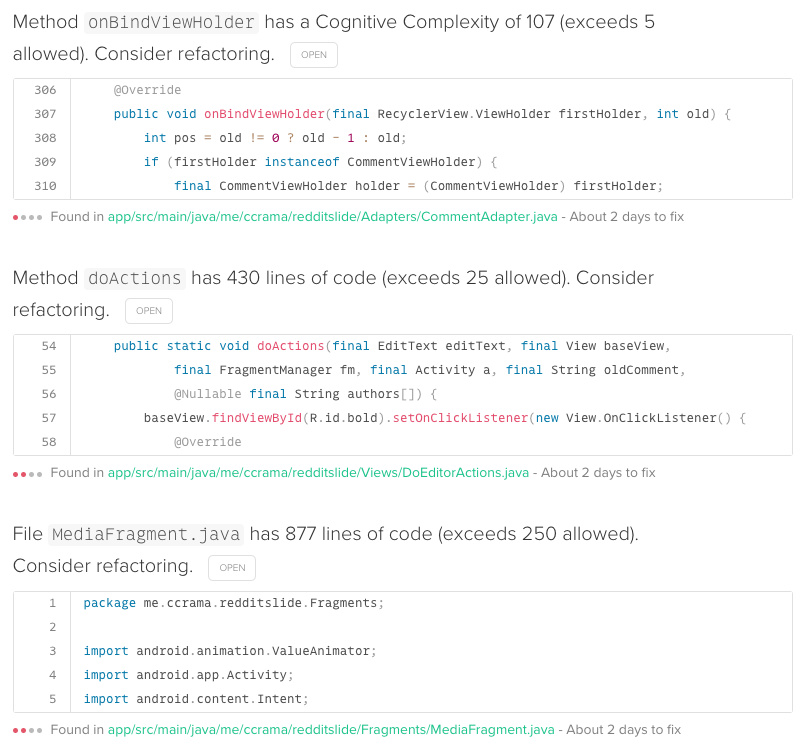 CodeClimate code analysis results · Issue #3033 · Haptic-Apps/Slide · GitHub