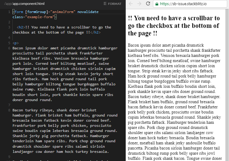 div hidden by *ngIf break the page when revealed · Issue #373 · stackblitz/core · GitHub