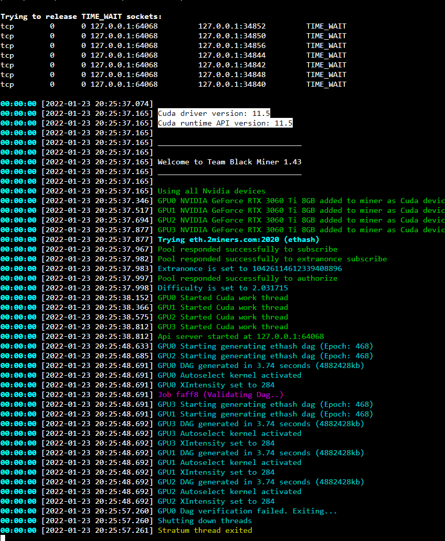 [Hiveos] Dag verification failed · Issue #234 · sp-hash/TeamBlackMiner · GitHub