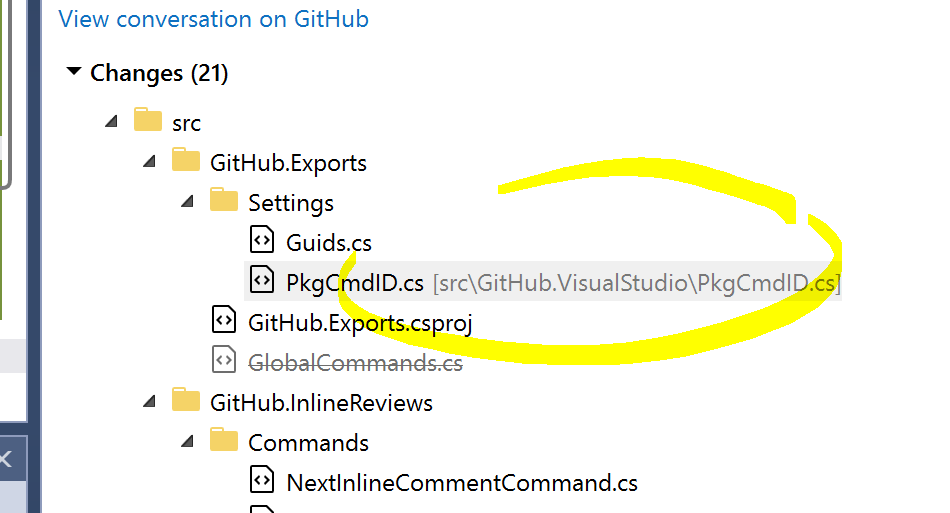 Inline comments not showing on moved file · Issue #1110 · github/VisualStudio · GitHub