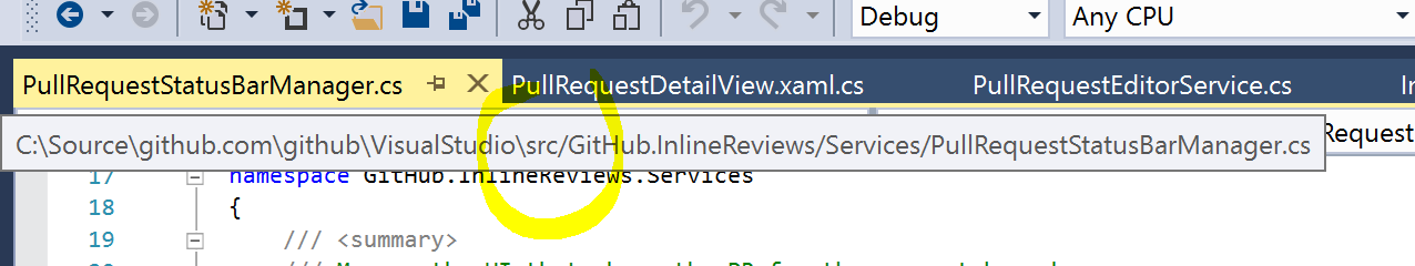 "This document is opened by another project" - when navigating to PR ...