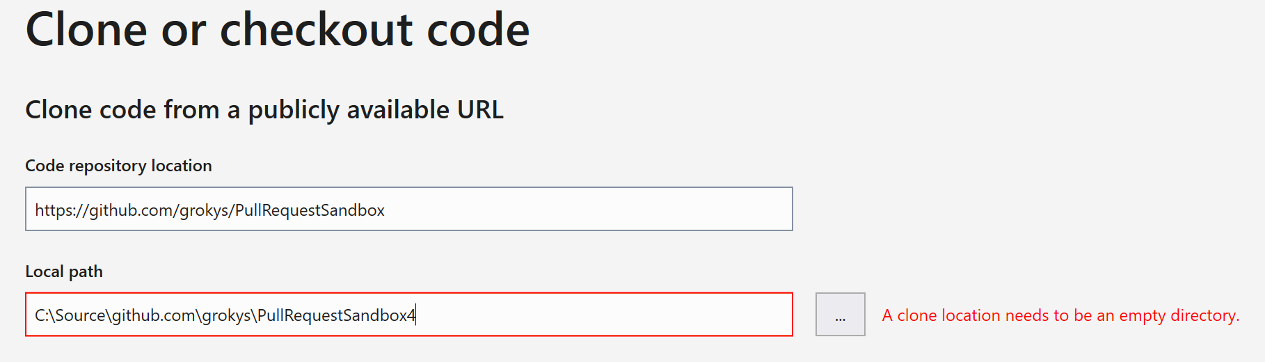 Don't leave behind empty directory when a clone fails · Issue #2126 · github/VisualStudio · GitHub