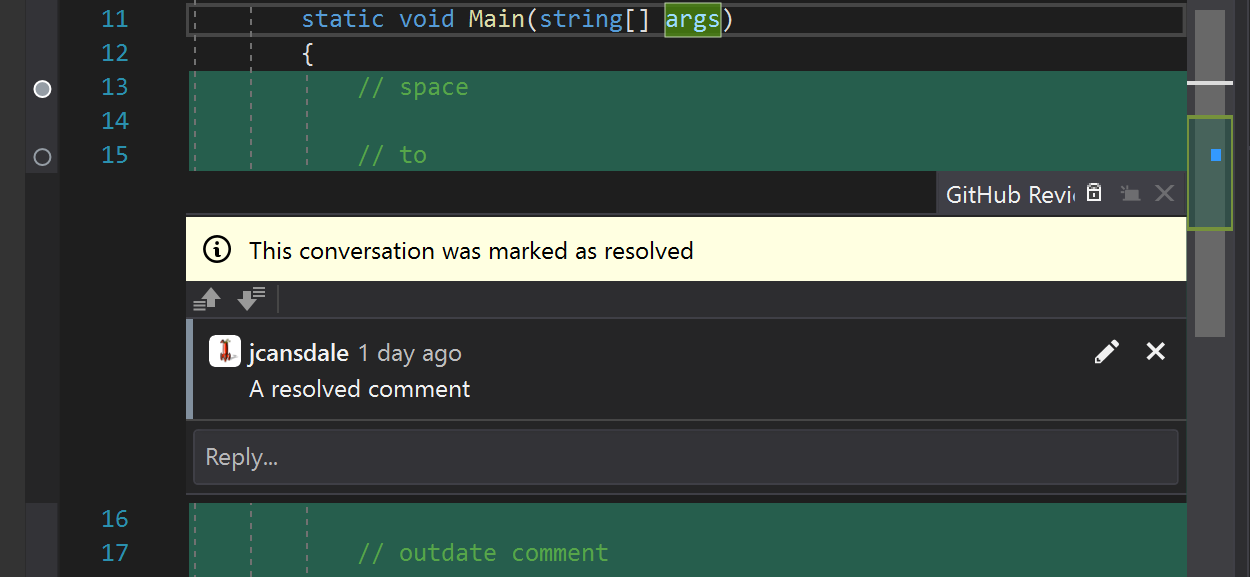 Hide Resolved Comments In Changes Tree Indicate Resolved Comments On 