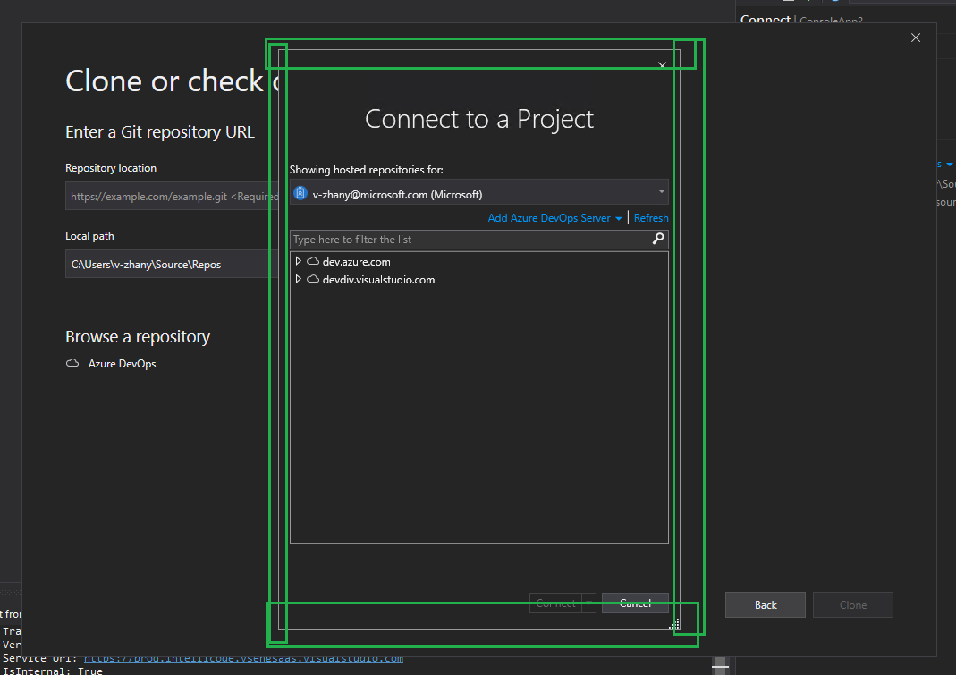 The 'Open from GitHub' window cannot be distinguished from other ...
