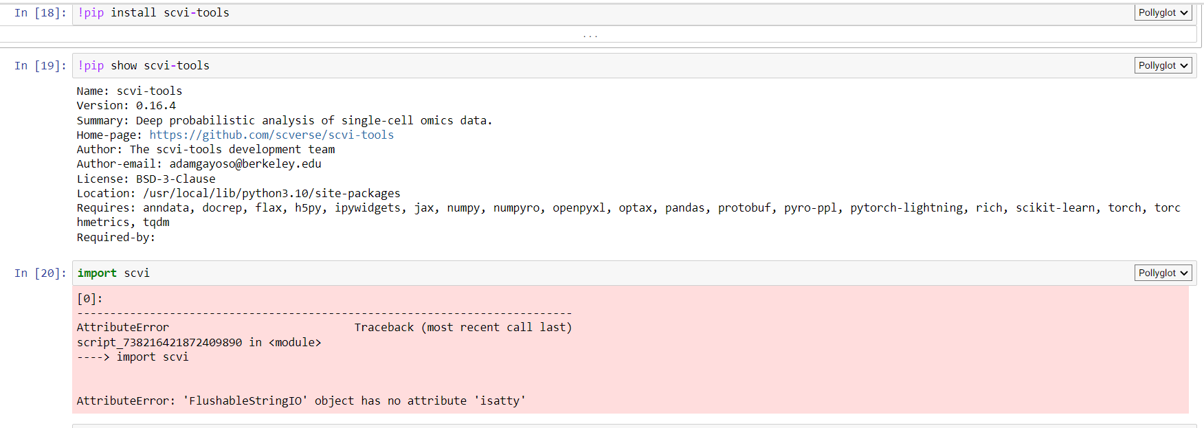Unable To Import Scvi · Issue 1905 · Scversescvi Tools · Github 