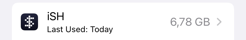 Issue taking free space back ish appstore · Issue #1816 · ish-app/ish · GitHub