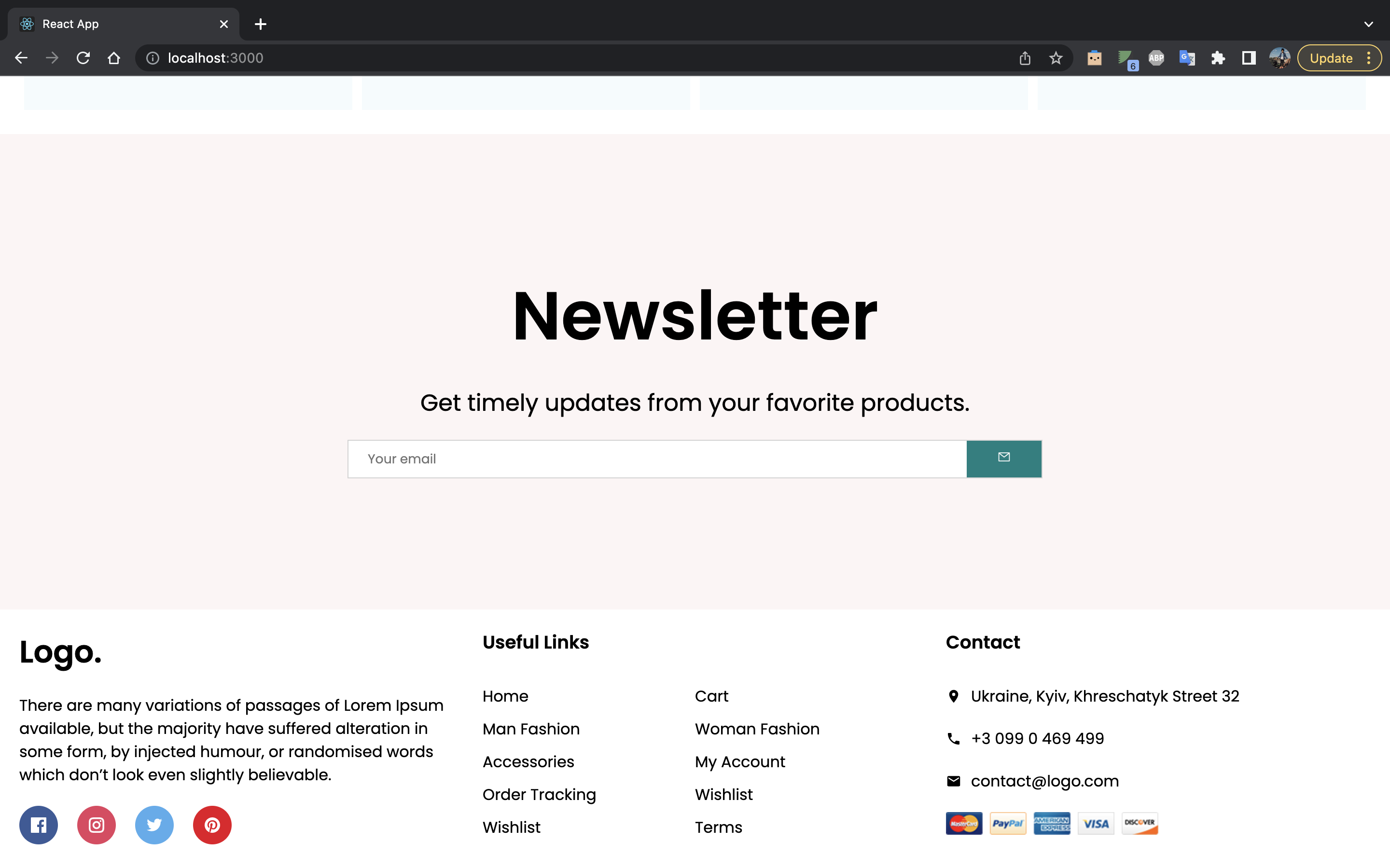 GitHub - innazozulia/LayoutEcommerceReactJS: Ecommerce project
