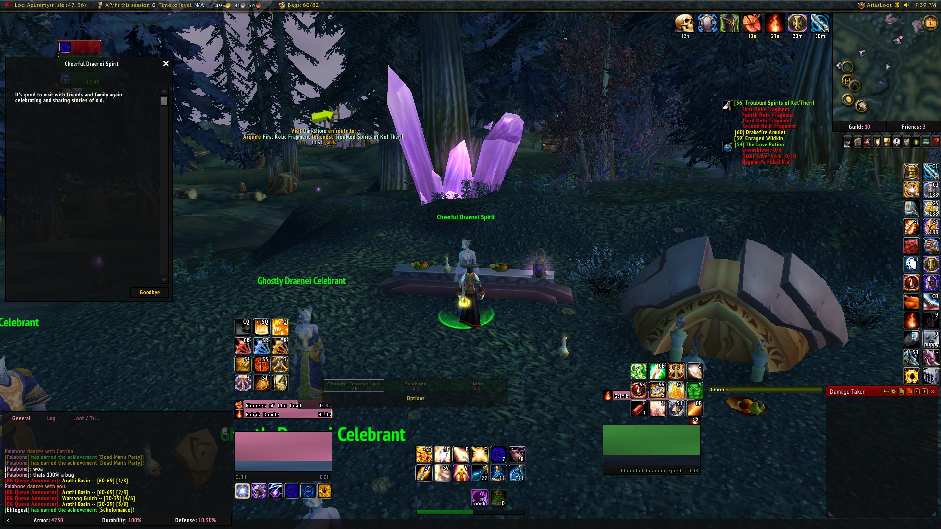 Azuremyst Isle Cheerful Draenei Spirit Does Not Give The Grateful Dead Quest · Issue 13639