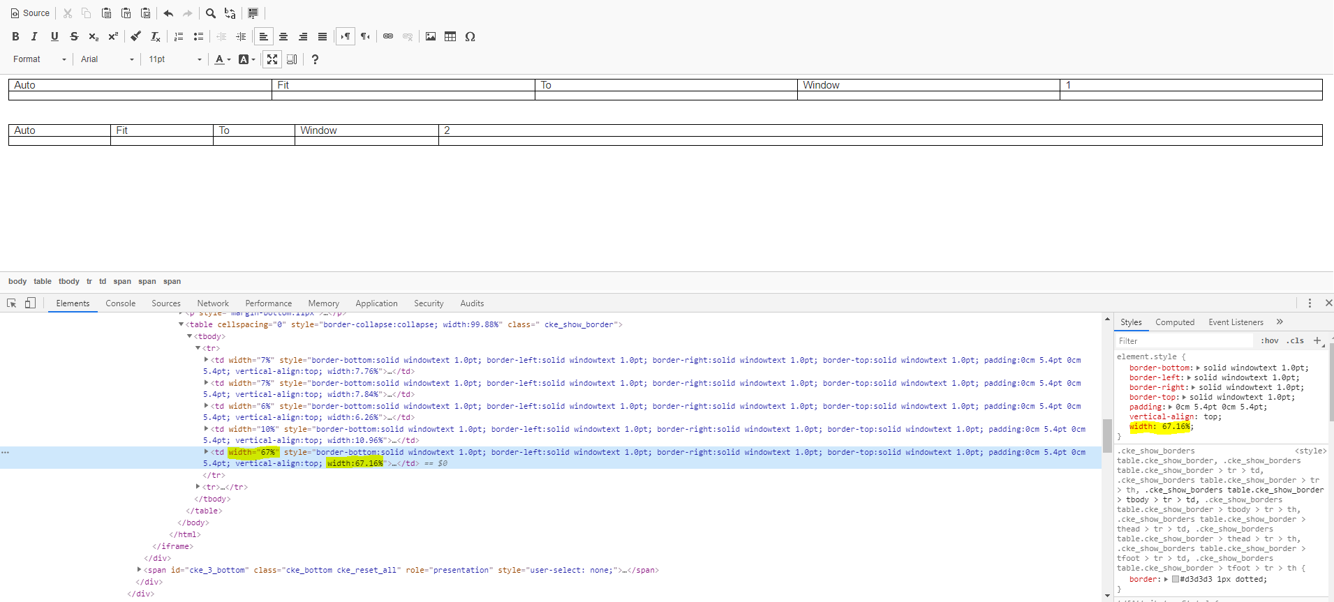 Pasting Word table made to fit window · Issue #3755 · ckeditor/ckeditor4 · GitHub