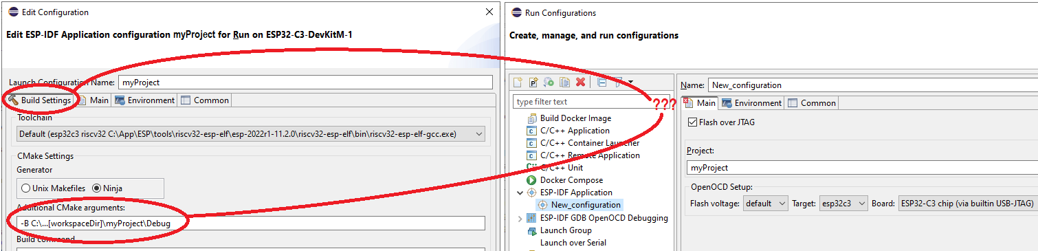 Where are Launcher Configurations & Targets saved (IEP-800) · Issue #618 · espressif/idf-eclipse ...