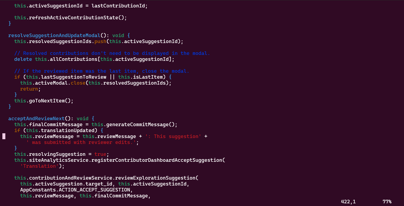 [BUG]: Suggestion submitted with edits has extraneous colon in review message · Issue #17936 ...
