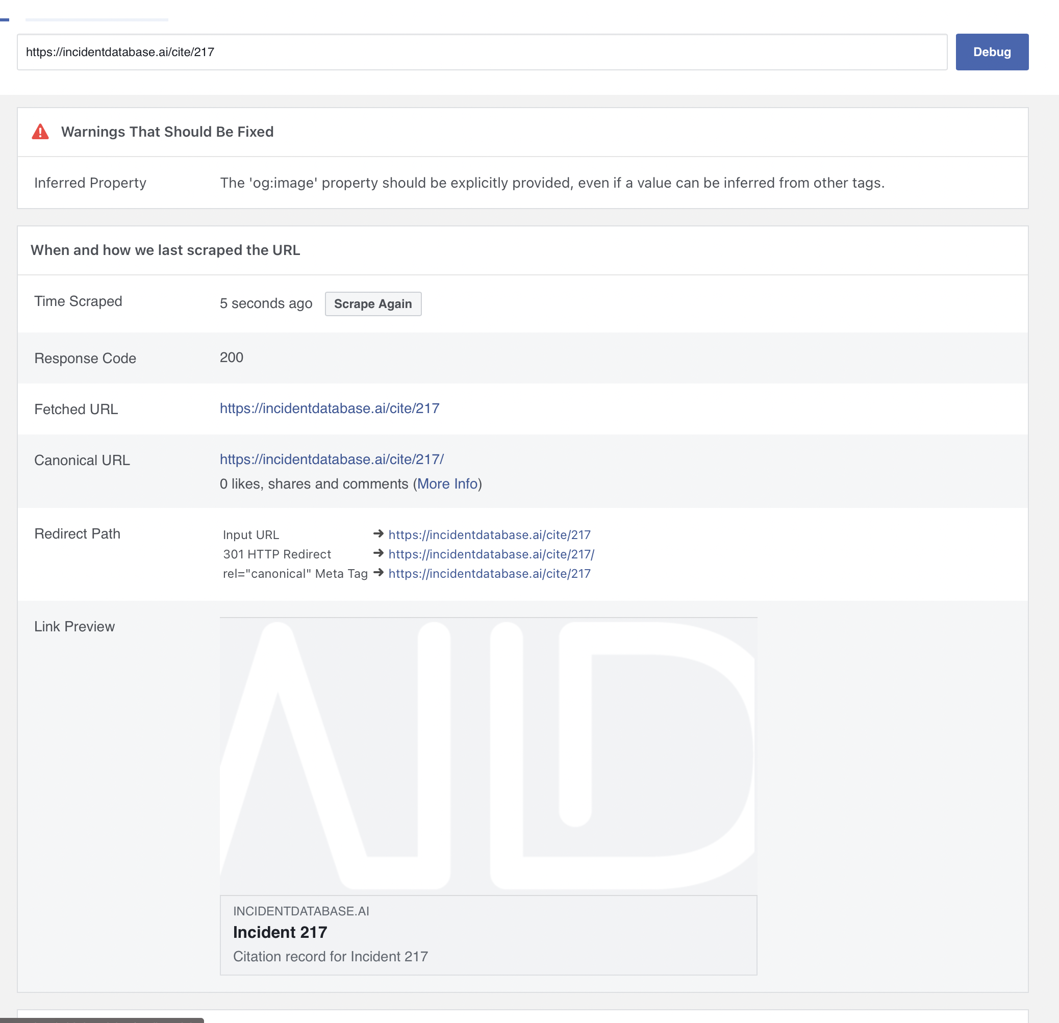 Improve OpenGraph meta tags · Issue #697 · responsible-ai-collaborative/aiid · GitHub