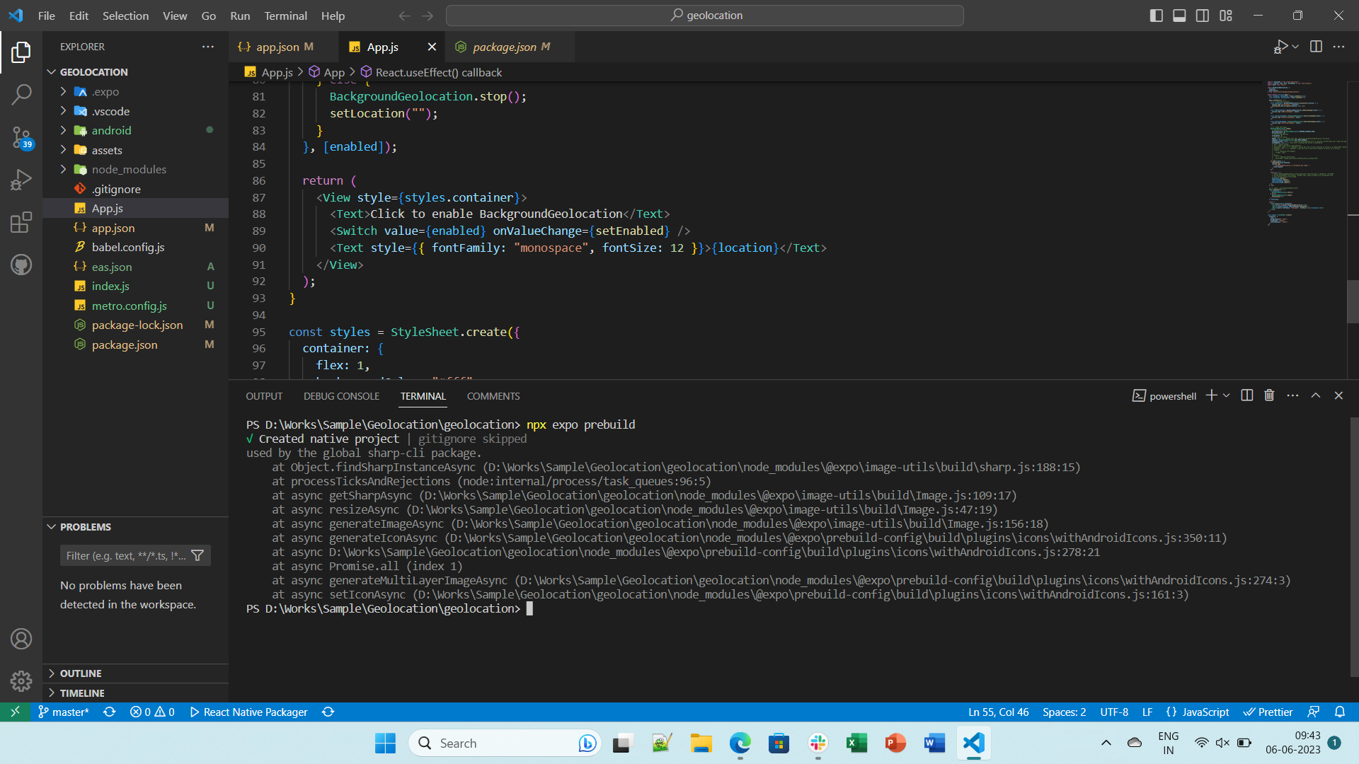 Package not working in Expo · Issue #1700 · transistorsoft/react-native-background-geolocation ...