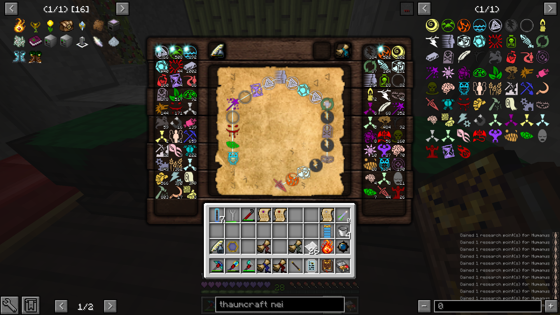 terminus doesn't show up in the thaumcraft research table · Issue ...