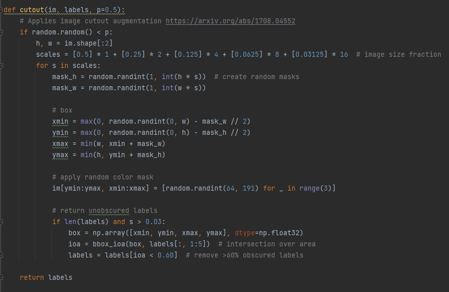 About Cutout Augmentation · Issue 10413 · Ultralyticsyolov5 · Github 
