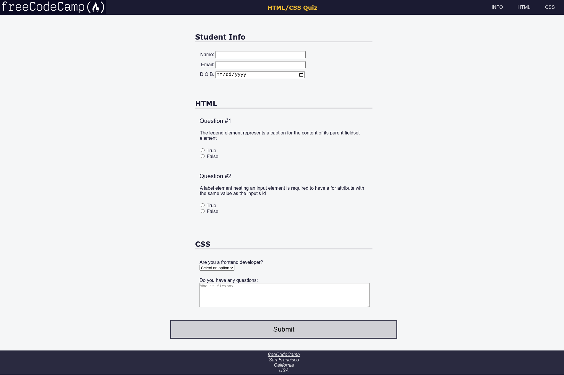 Github Habeeb Anbuilding Quiz Html Css Practising Project By Freecodecamp