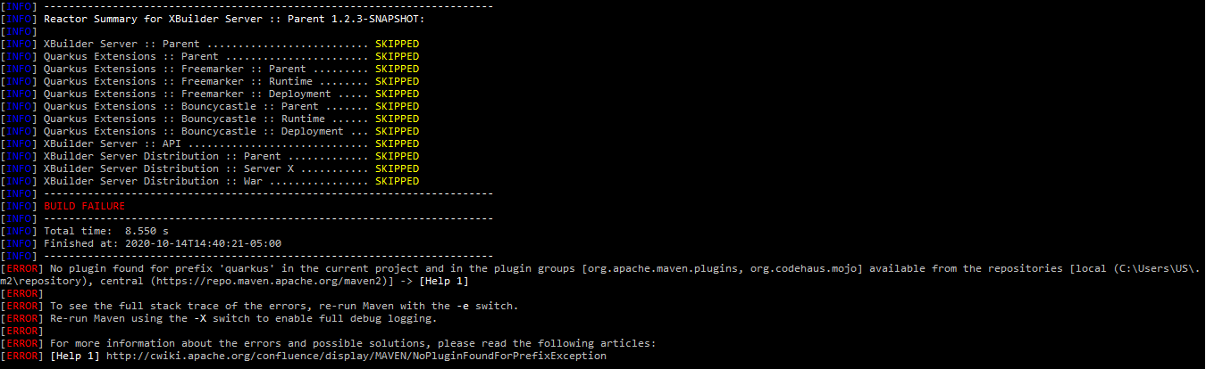 Levantar xbuilder-server usando Quarkus tool para Maven · Issue #197 ...