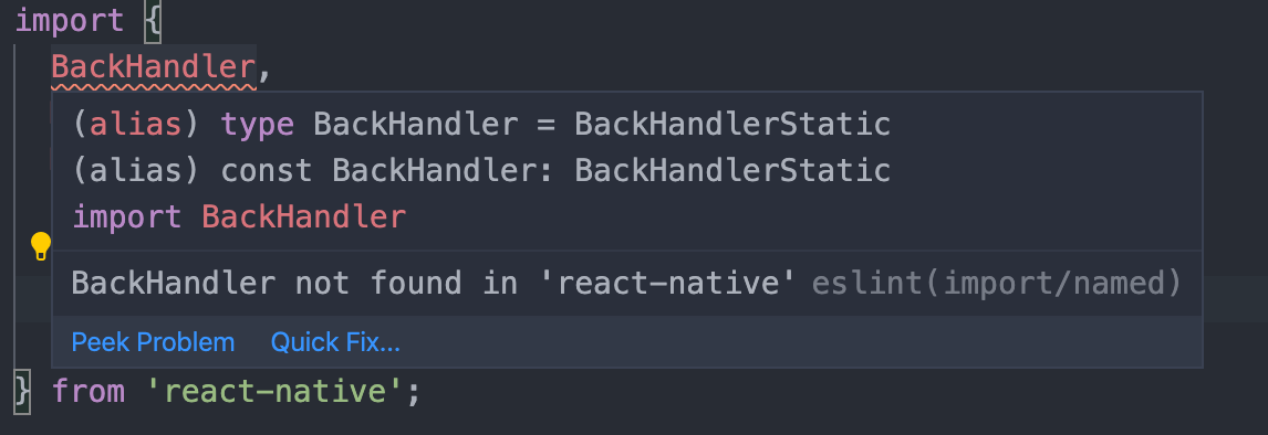 React Native components not found · Issue #936 · microsoft/vscode-eslint · GitHub