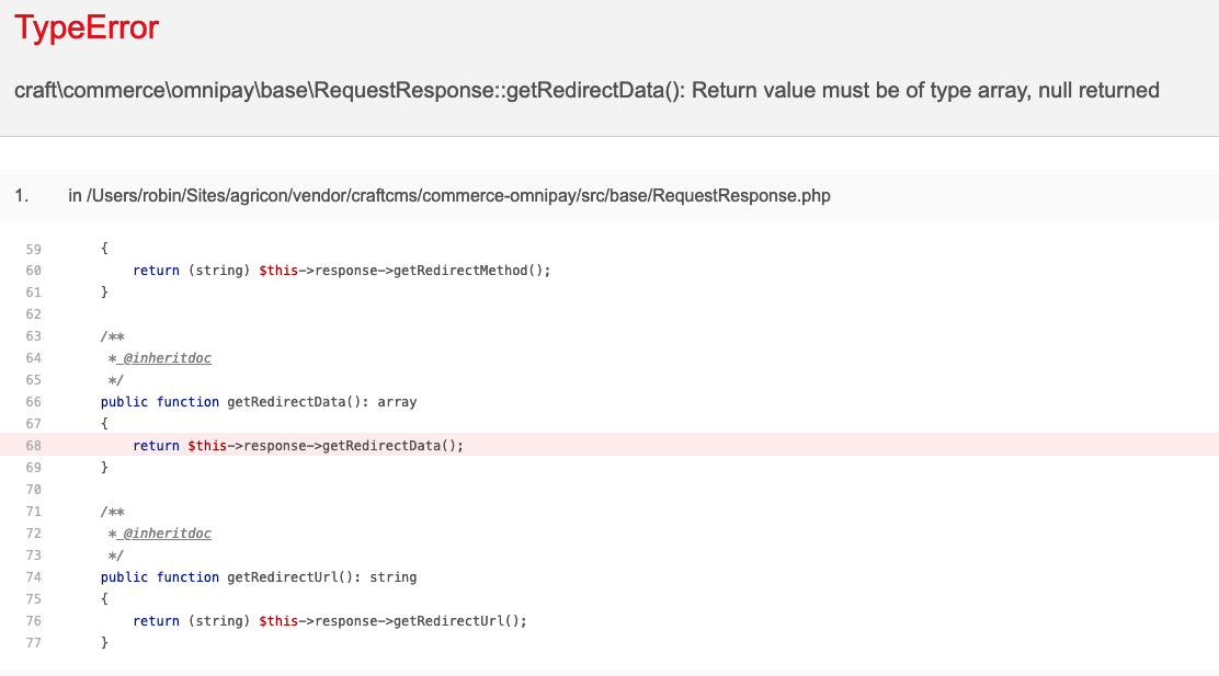 [4.x]: Updating to Craft Commerce 4.2.6 breaks the payment. Error getRedirectData is null, array ...