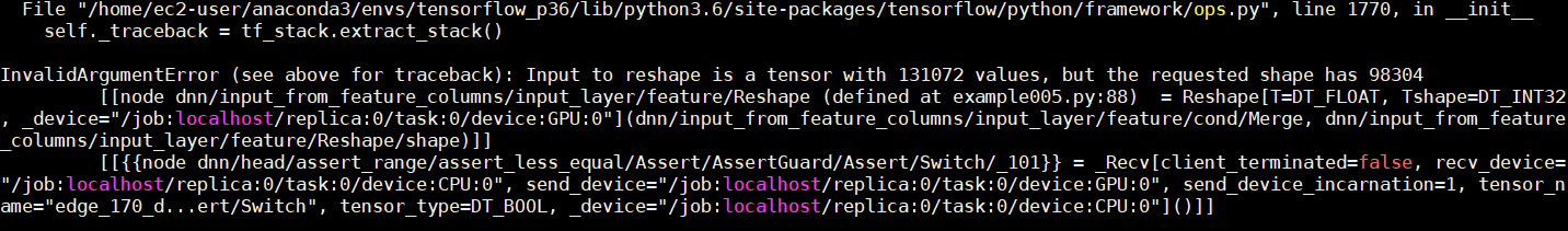 Input To Reshape Is A Tensor With 131072 Values But The Requested Shape Has 98304 · Issue 113 