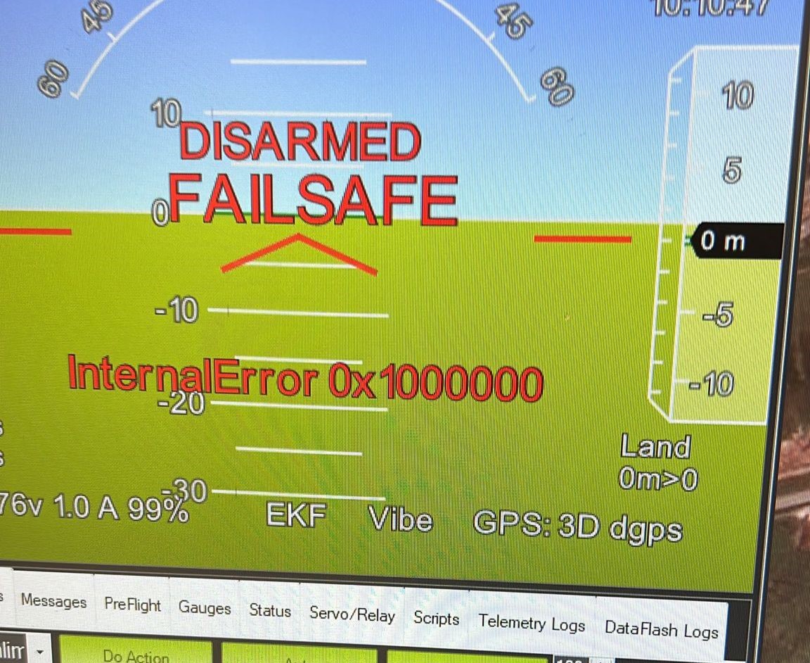 Internal error 0x1000000 cube blue H7 · Issue #25142 · ArduPilot/ardupilot · GitHub