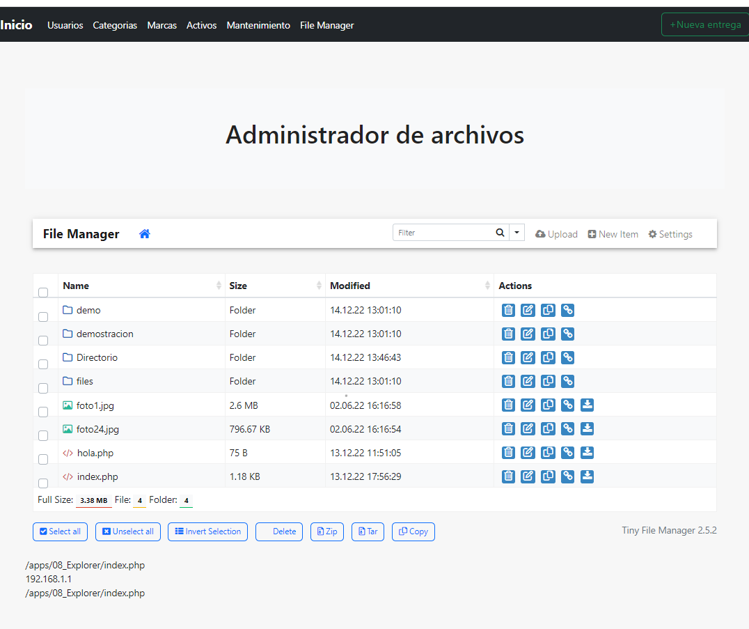 Version 2.5.2 Embed Problem · Issue #917 · prasathmani/tinyfilemanager · GitHub