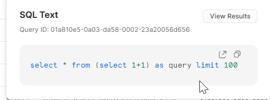 Query Results: x rows in y seconds, y never stops counting up after results have been returned ...