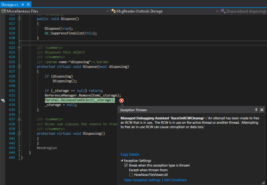 RCW Issue, when calling ExtractMsgEmailBody multiple times · Issue #61 · Sicos1977/MSGReader ...