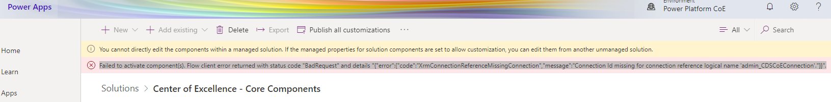 [BUG]: Connection Id missing for connection reference logical name ...