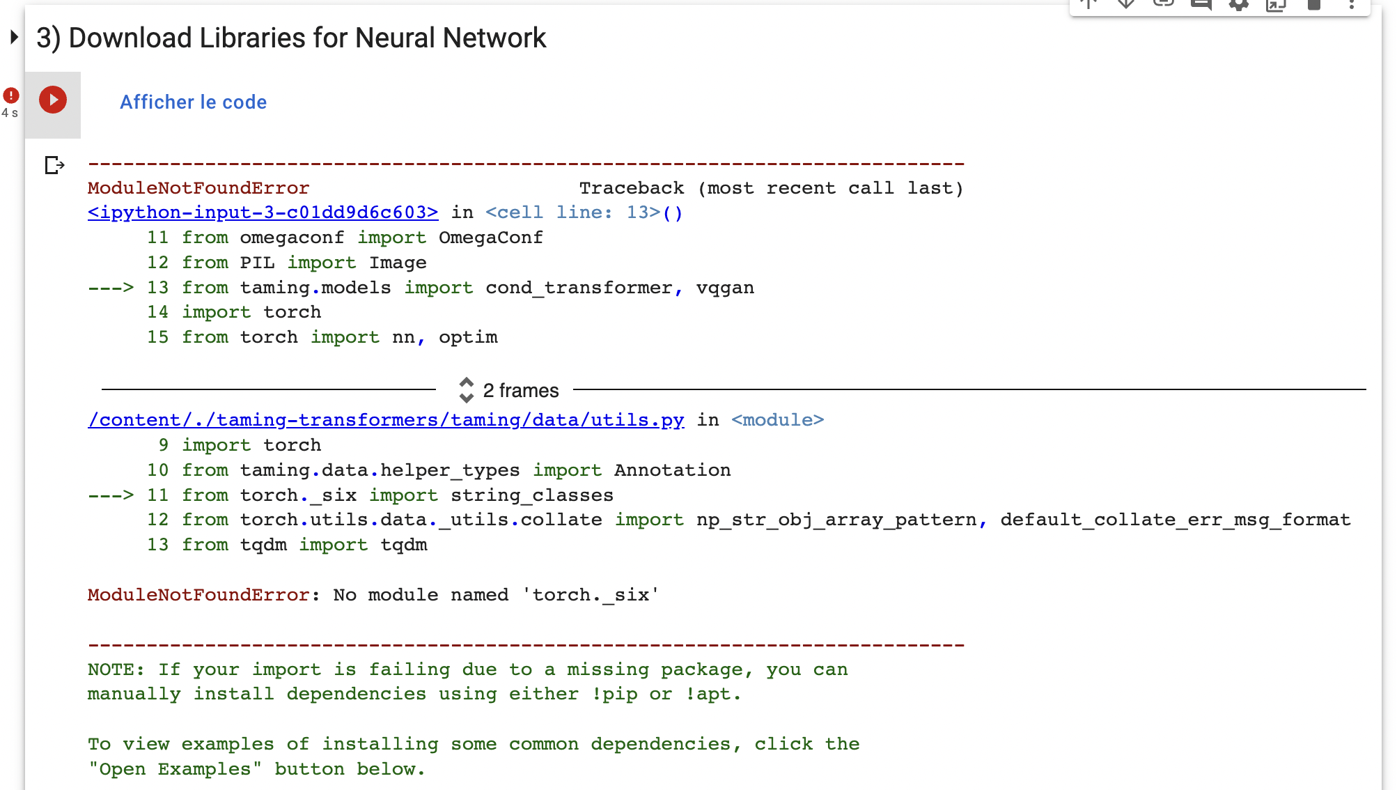There is a problem with "Download Required Python Packages" on VQGAN+CLIP.ipynb. · Issue #3569 ...