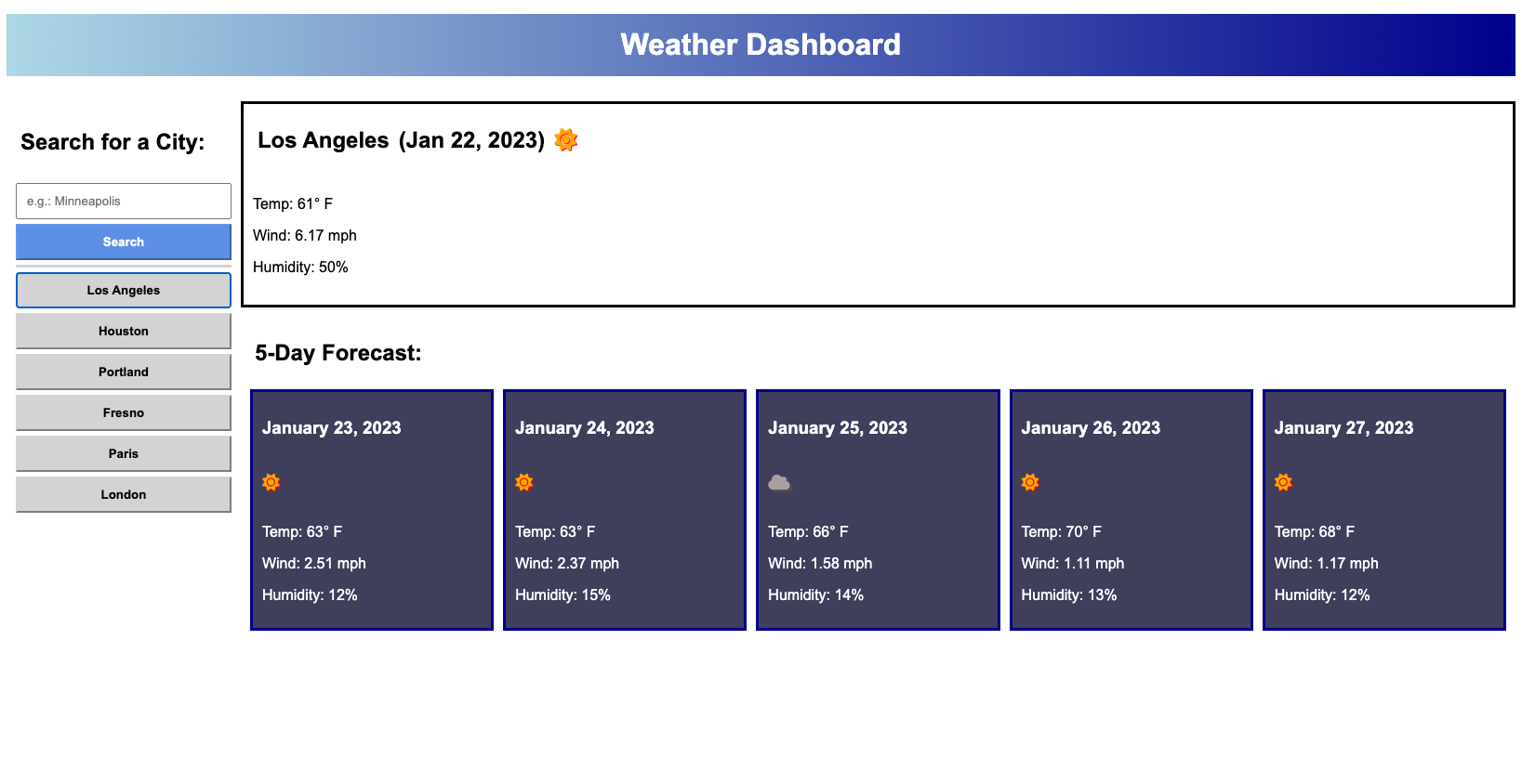 GitHub - srichens/weather-dashboard: A weather forecast app