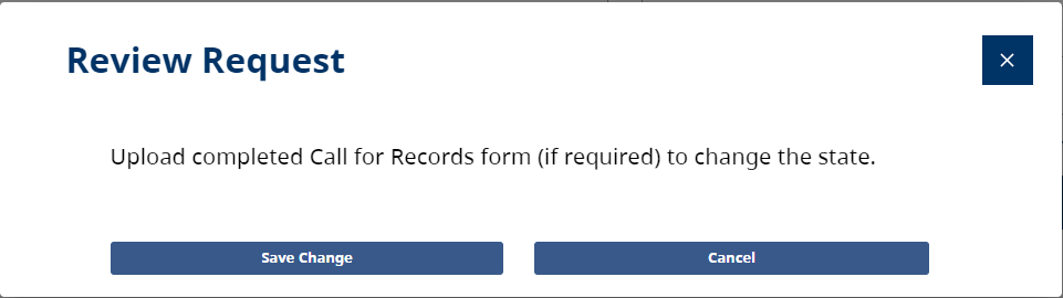 Changing Request to 'Records Review' w/ Fee Estimate - No 'Add File' Option in State Change ...