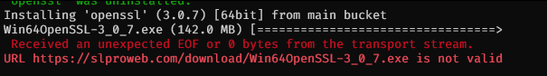 [Bug]: openssl download fails · Issue #4156 · ScoopInstaller/Main · GitHub