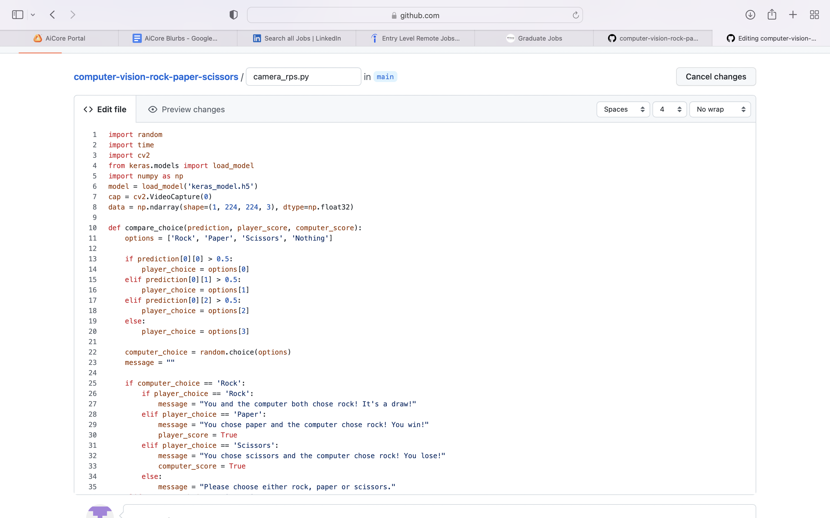 GitHub - GerryMehay/computer-vision-rock-paper-scissors