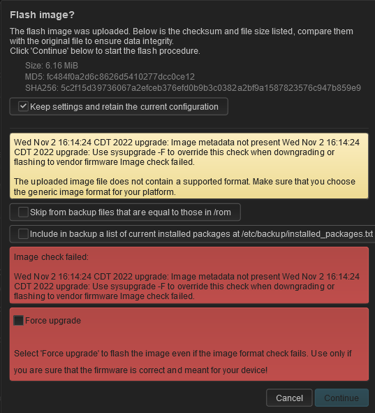 Error Dialog When Upgrading To New Version · Issue 11145 · Openwrtopenwrt · Github