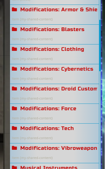 Split Modifications Compendium · Issue #504 · sw5e-foundry/sw5e · GitHub