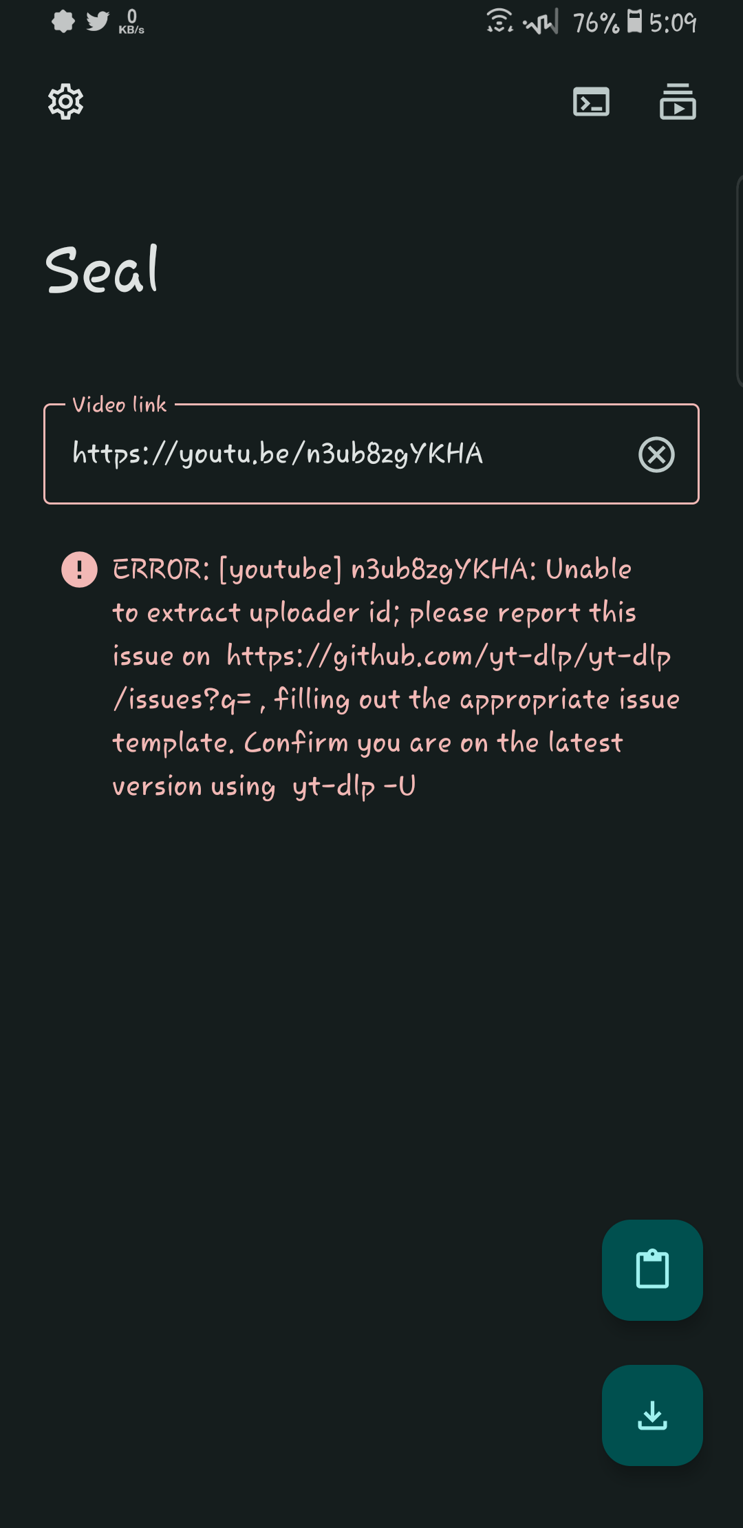 Error download from youtube · Issue #635 · JunkFood02/Seal · GitHub